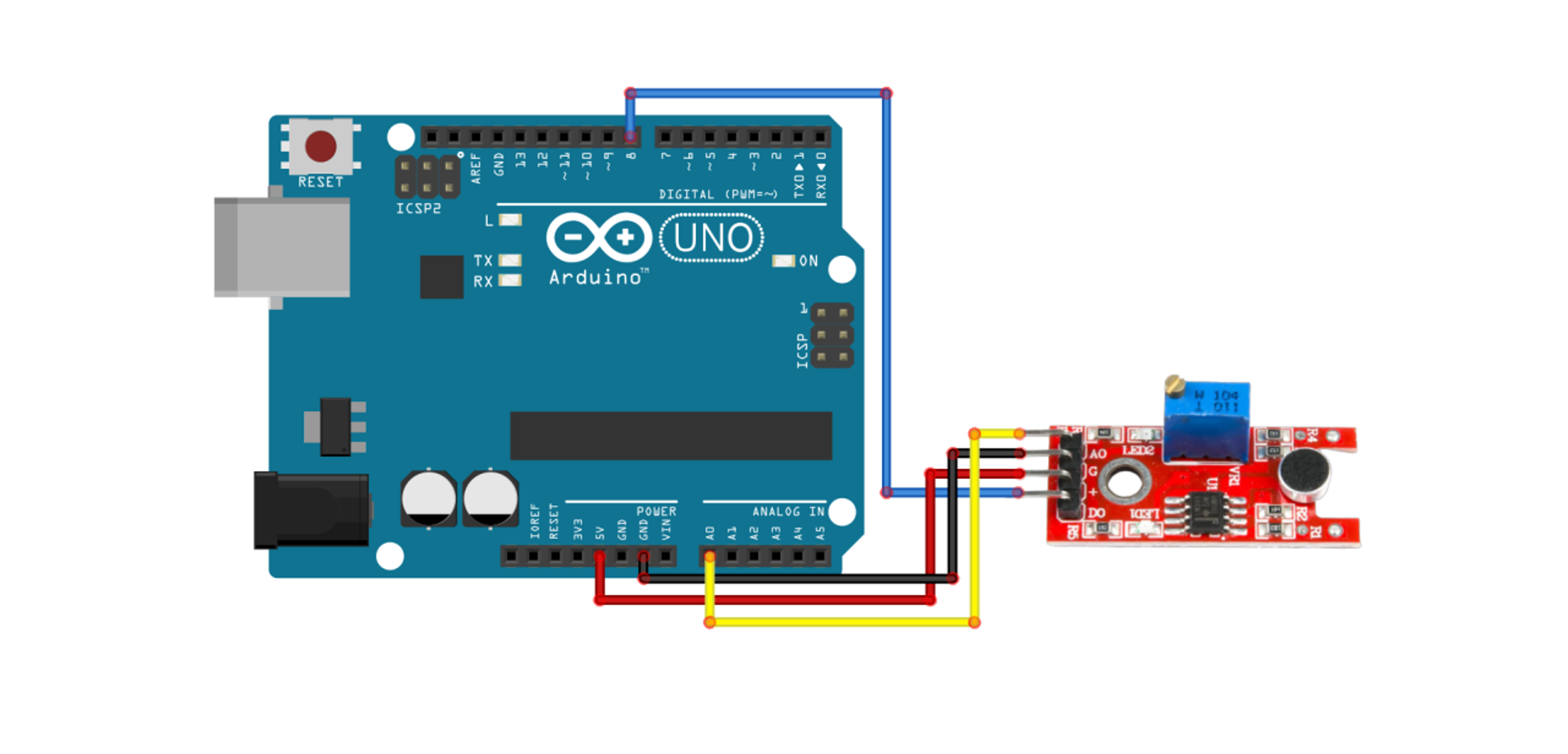 Microphone Sound Sensor(KY-038) CN - ArduWiki：Arduino 声音感应传感器（KY-038）指南
