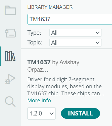 4비트 세그먼트(TM1637) - 아두위키 : 아두이노 4비트 7세그먼트 가이드